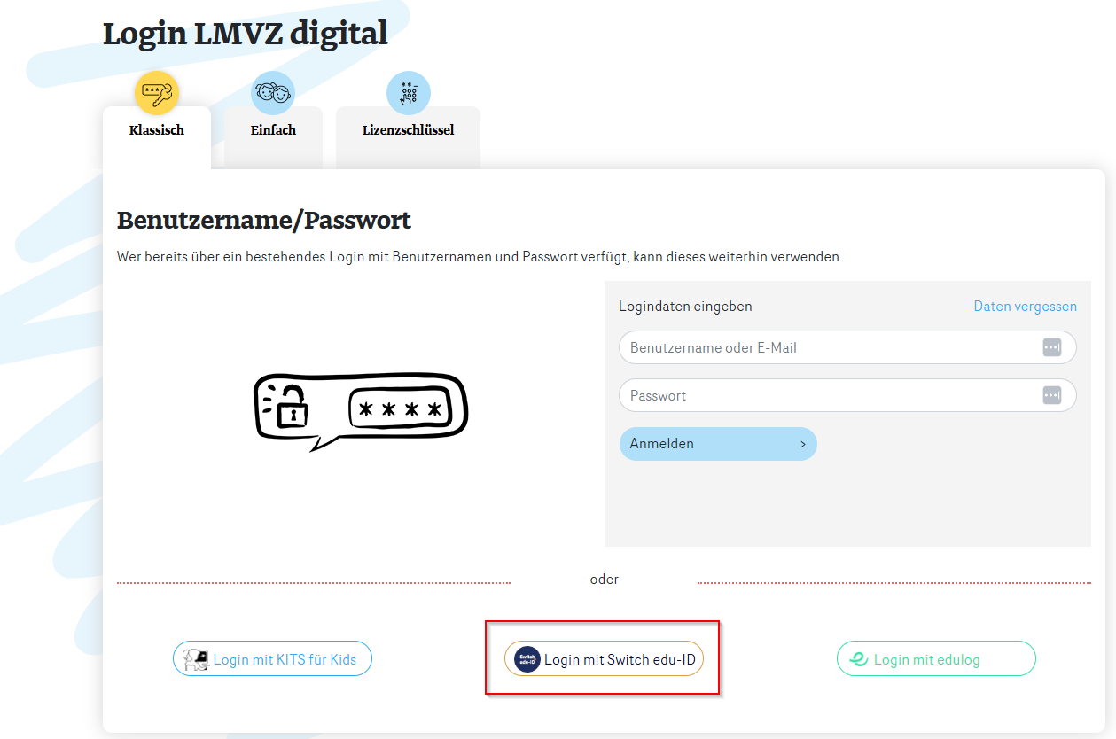 Anbindung an Switch edu-ID | LMVZ Support